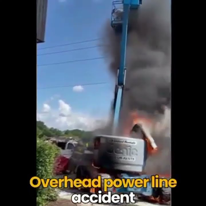 Safety while working near live power line - YouTube