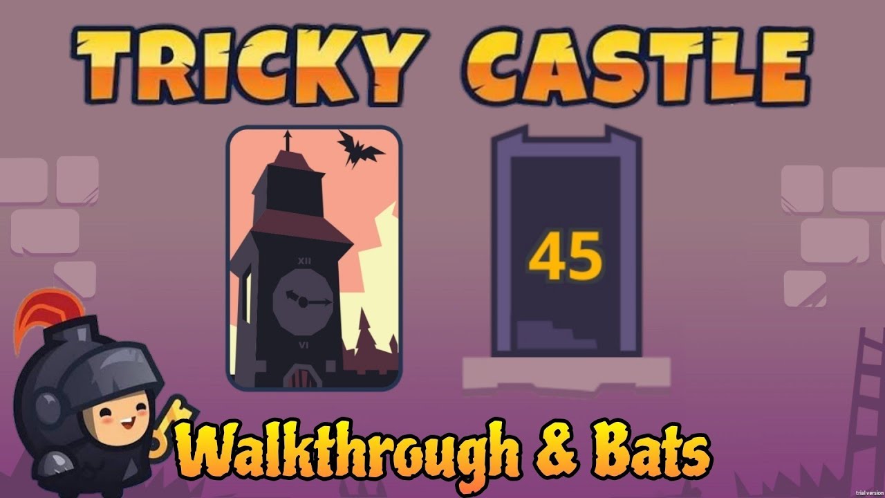 Tricky Castle Witch Tower Level 45 Walkthrough and Bats - YouTube