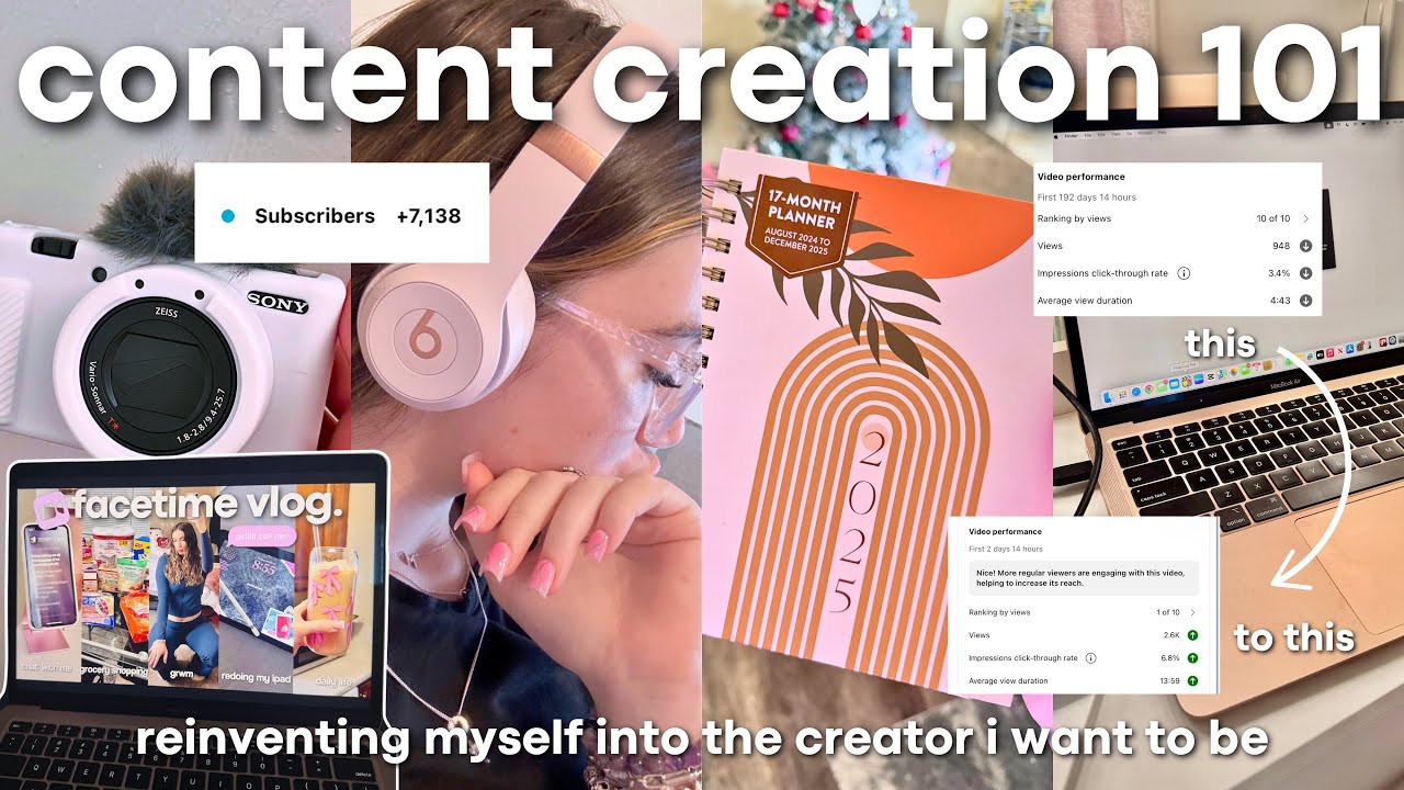 HOW TO BECOME A CONTENT CREATOR IN 2025 📷| planning, editing tips ...