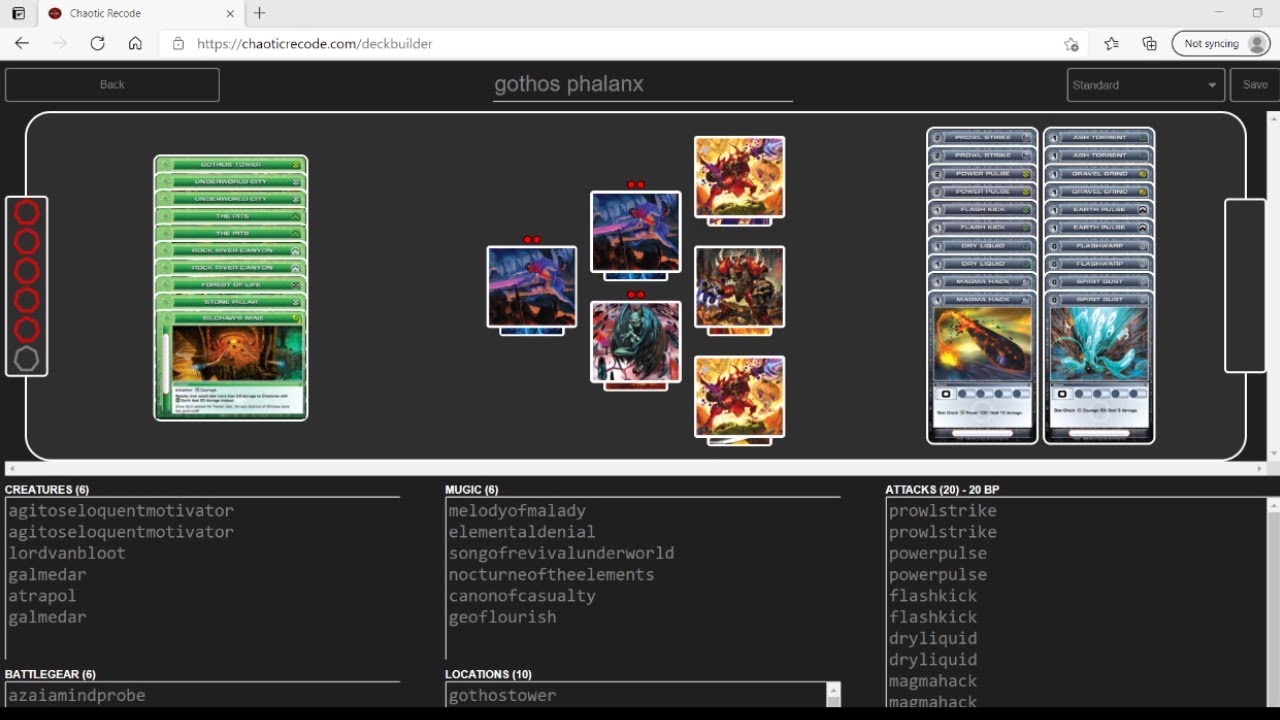 Chaotic recode-Gothos phalanx deck profile + Matches - YouTube