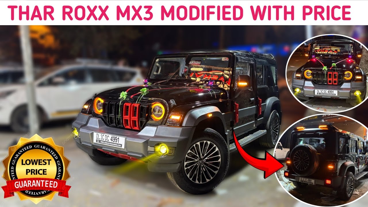 Thar Roxx Mx3 Modified With Price Thar Roxx Modification Modified Thar ...