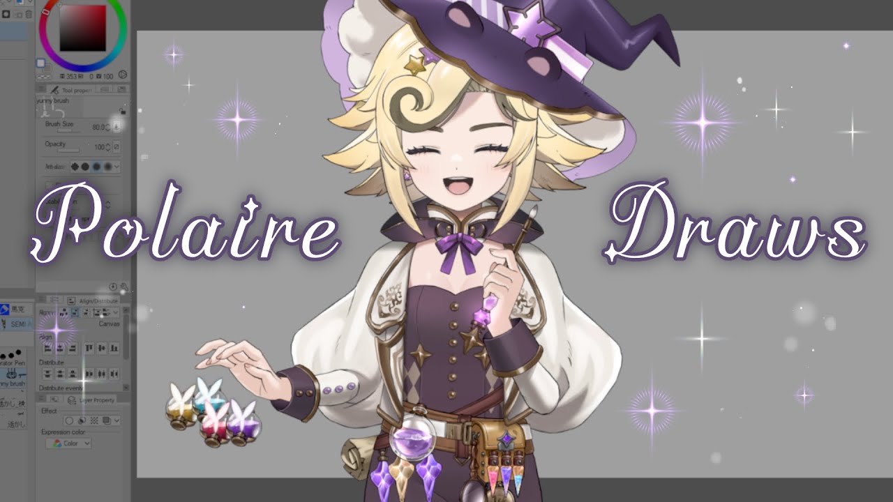 Art Drawing L2D art!【Polaire Vanilla | ポレール】 - YouTube