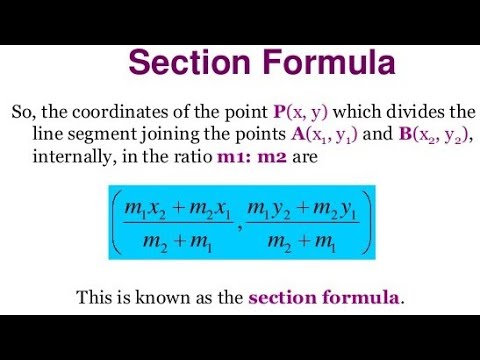Section formula and midpoint formula cbse class 10 and icse board - YouTube