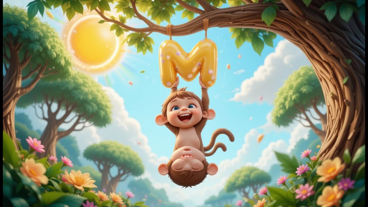 M is for Monkey | Mingle with the Monkey – ABC Animal Song for Kids ...