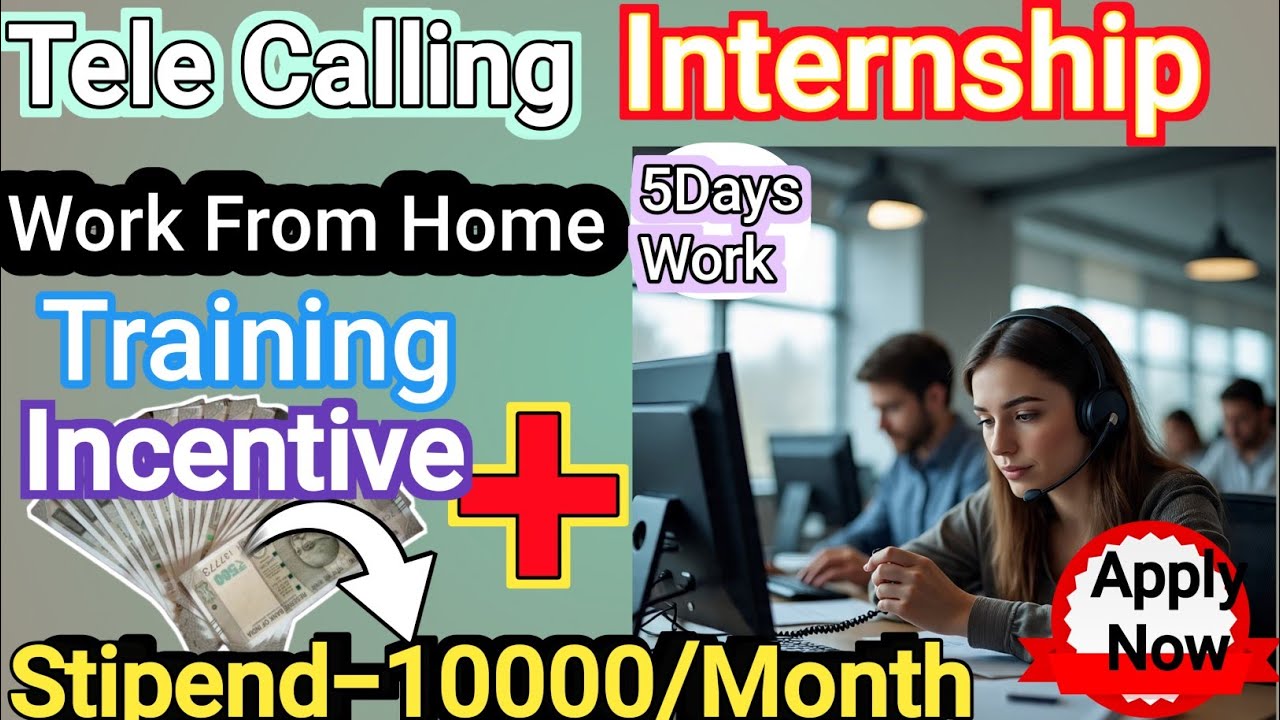 Best Telecalling internship 2025//work from home jobs 2025// work from ...