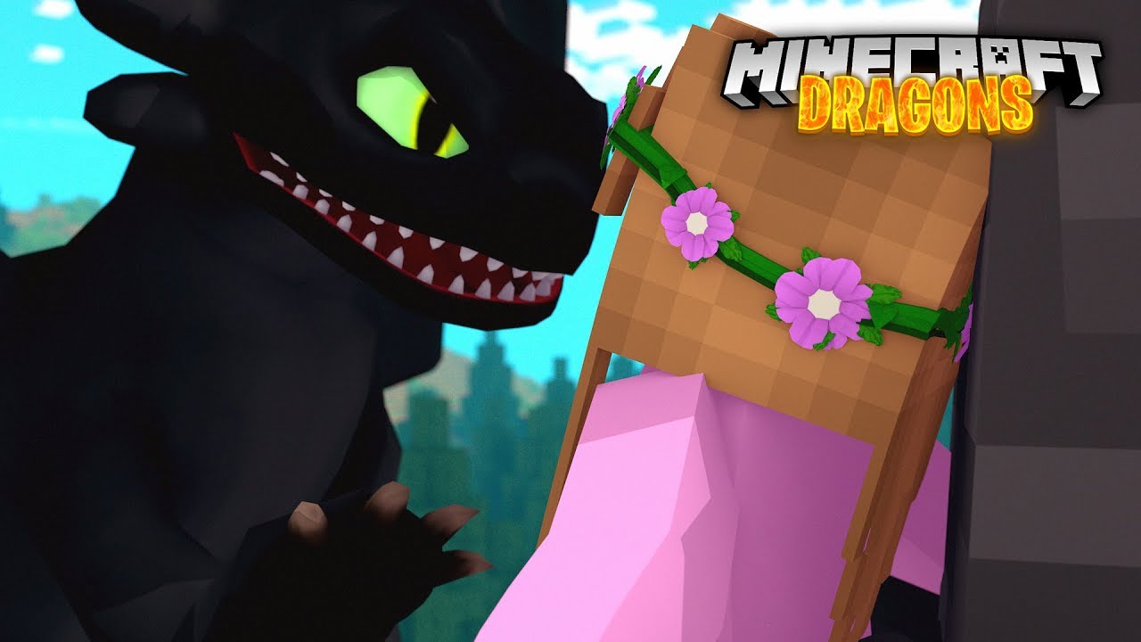 COMING FACE TO FACE WITH A NIGHT FURY !! | Minecraft DRAGONS w/ Little ...