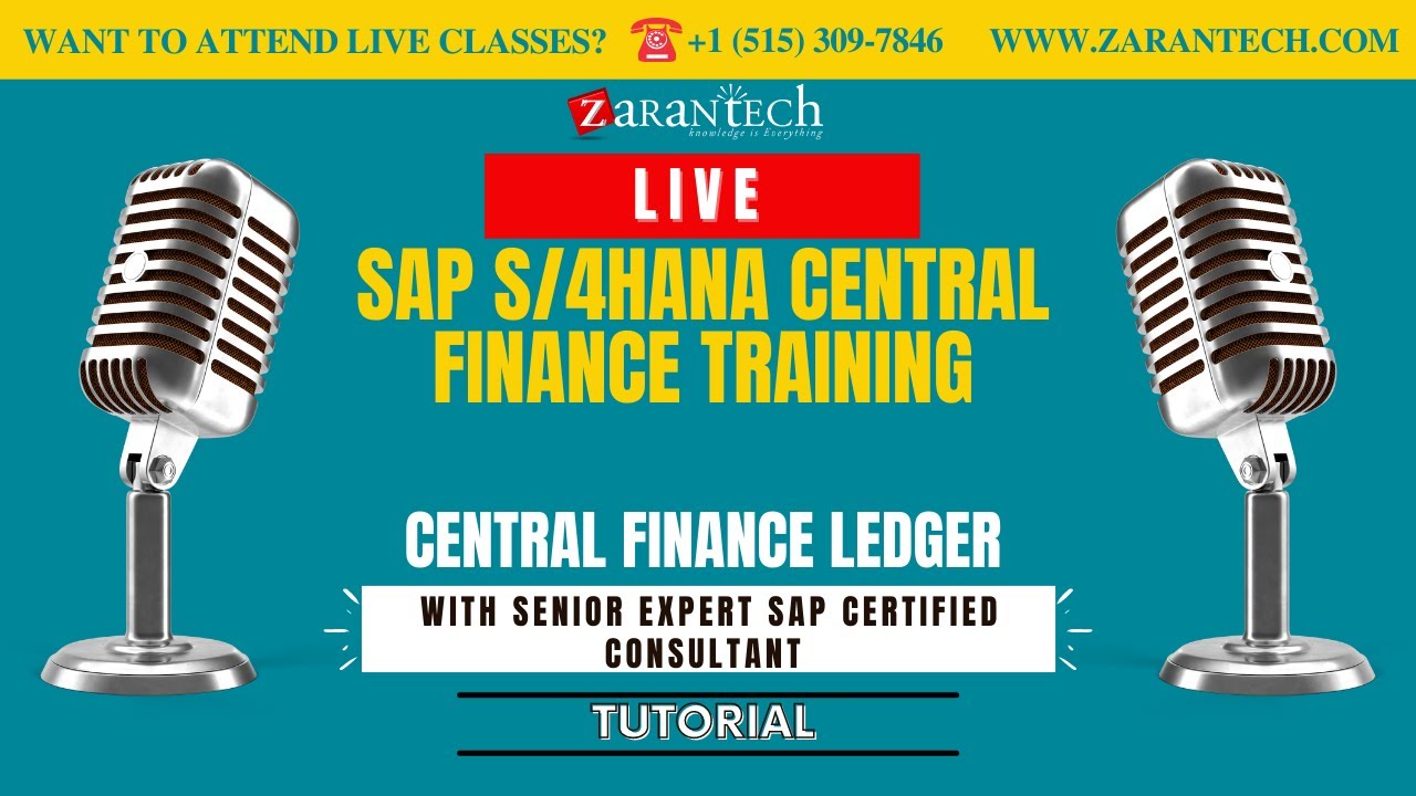 LIVE | Central Finance Ledger | SAP S4HANA Central Finance Training ...
