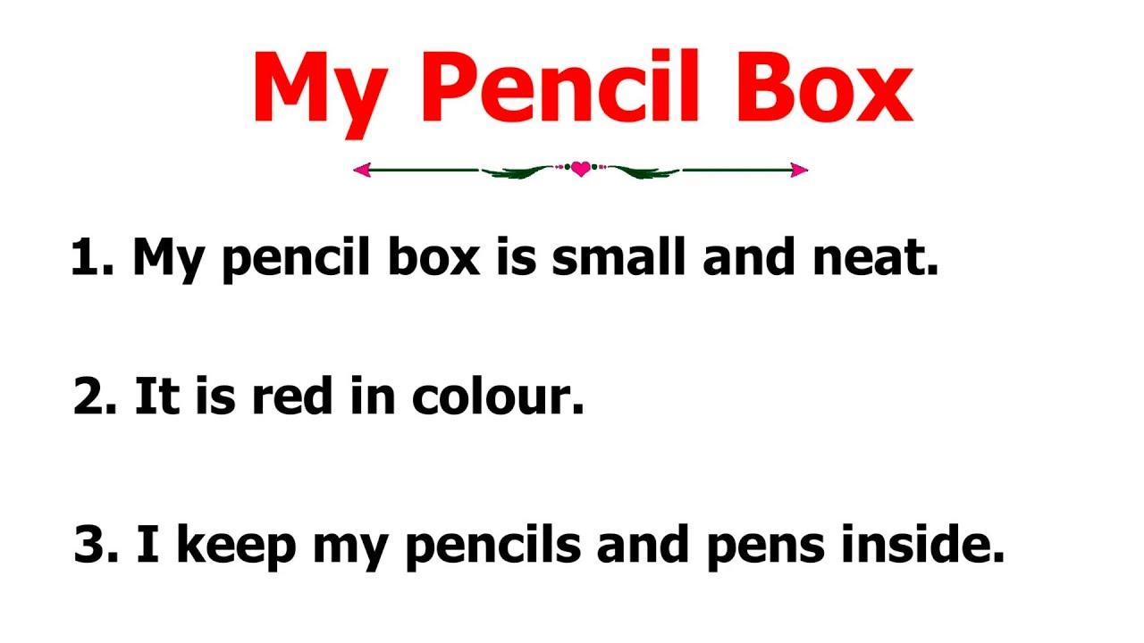 10 Lines Essay On My Pencil Box | 10 Easy Sentences About My Pencil Box ...