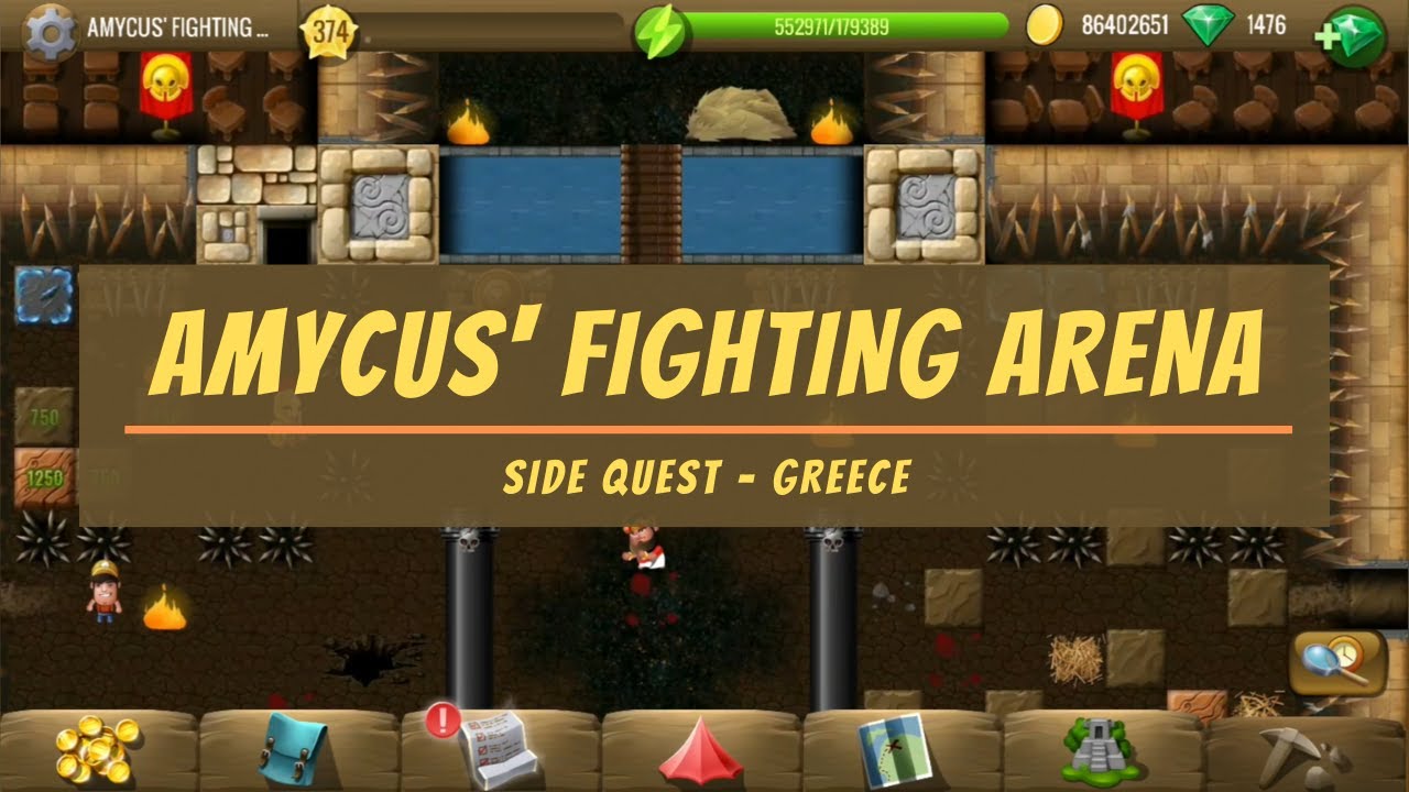 Amycus' Fighting Arena - Greece Side Quest - Diggy's Adventure - YouTube