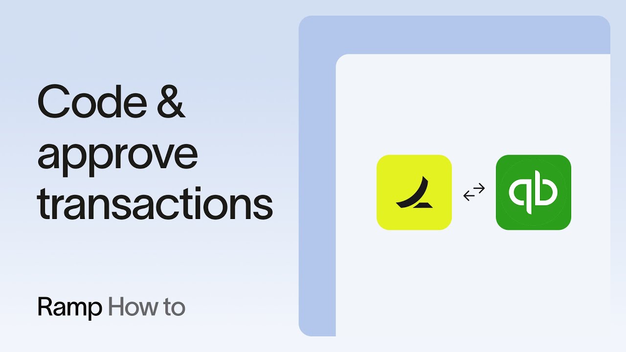 Code & approve transactions - QuickBooks Online + Ramp - YouTube