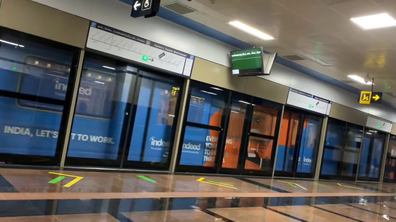 CHENNAI METRO TRAIN|GOVERNMENT ESTATE|CMRL| TRAIN LEAVING STATION|CLEAN ...