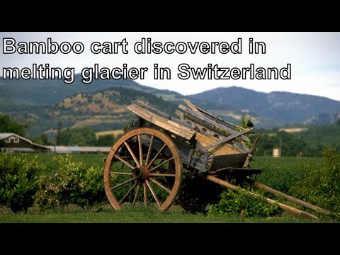 Bamboo cart discovered in melting glacier in Switzerland - YouTube