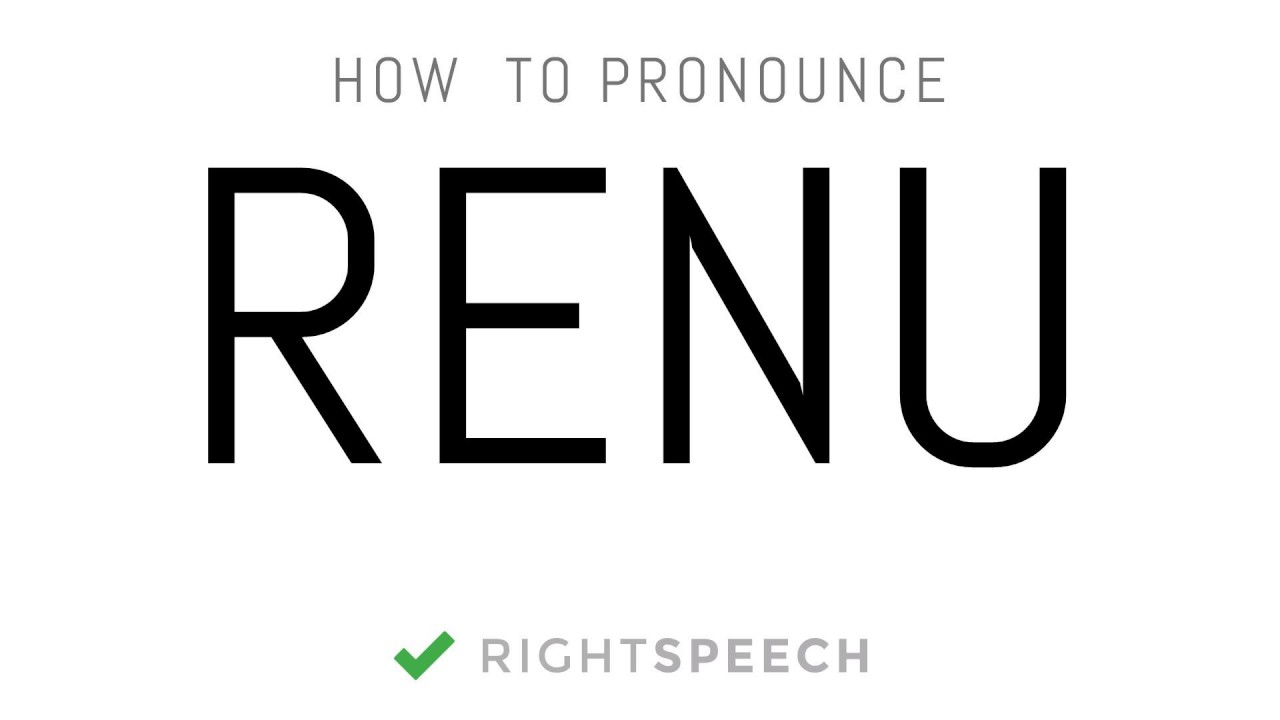 Renu - How to pronounce Renu - Indian Girl Name - YouTube