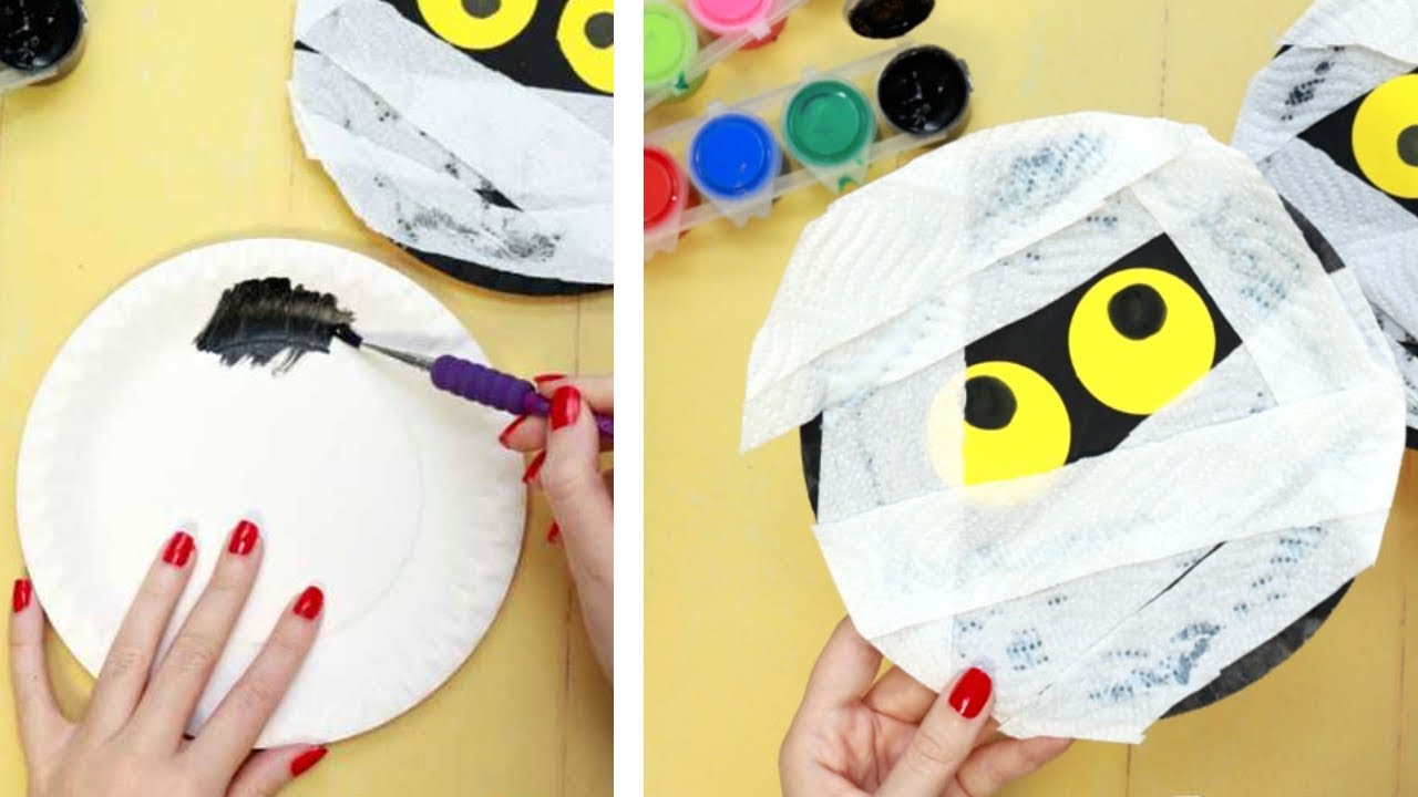 Paper Plate Mummy Craft for Kids - YouTube