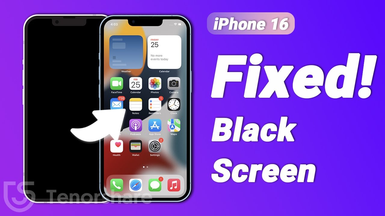 [Top 3 Ways] How Fix iPhone 16 Black Screen of Death 2024 (iOS 18 ...