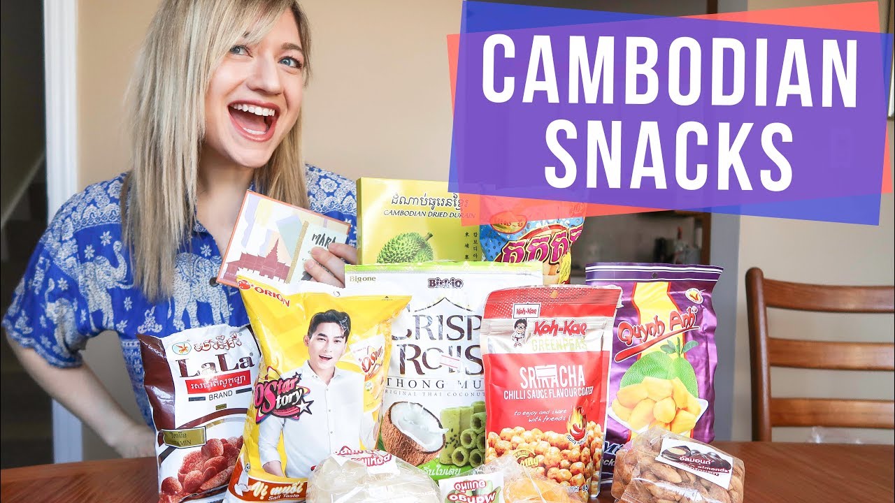 I TRY CAMBODIAN SNACKS | VICKIE COMEDY - YouTube