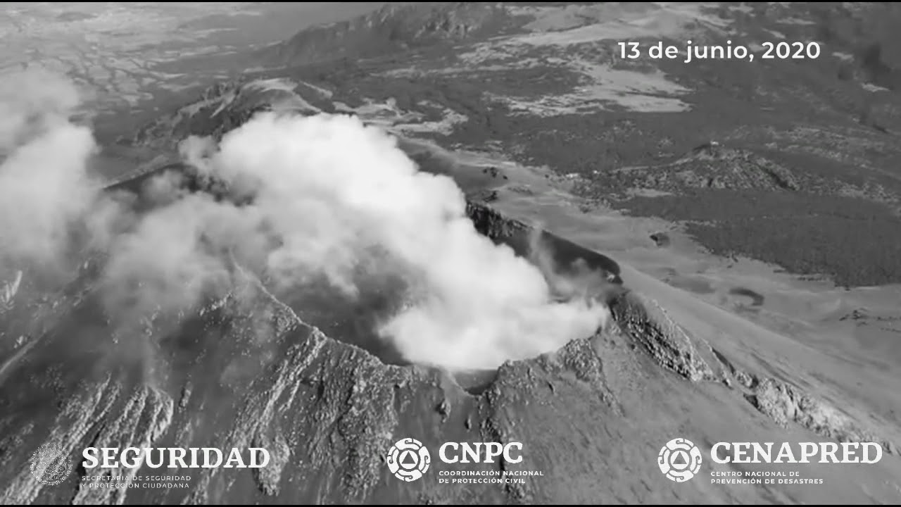 Amazing Aerial Footage Of Active Popocatepetl Volcano - YouTube