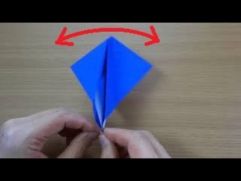 Action Origami "Dancing Ray" 動く折り紙「ゆらゆらエイ」 Origami Accion "Raya ...