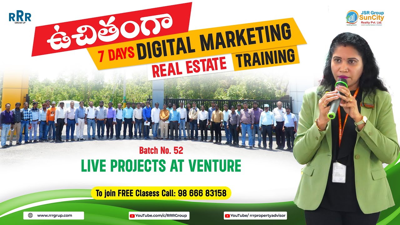 Master in real estate | Batch No. 52 | Live Projects at Venture | RRR ...