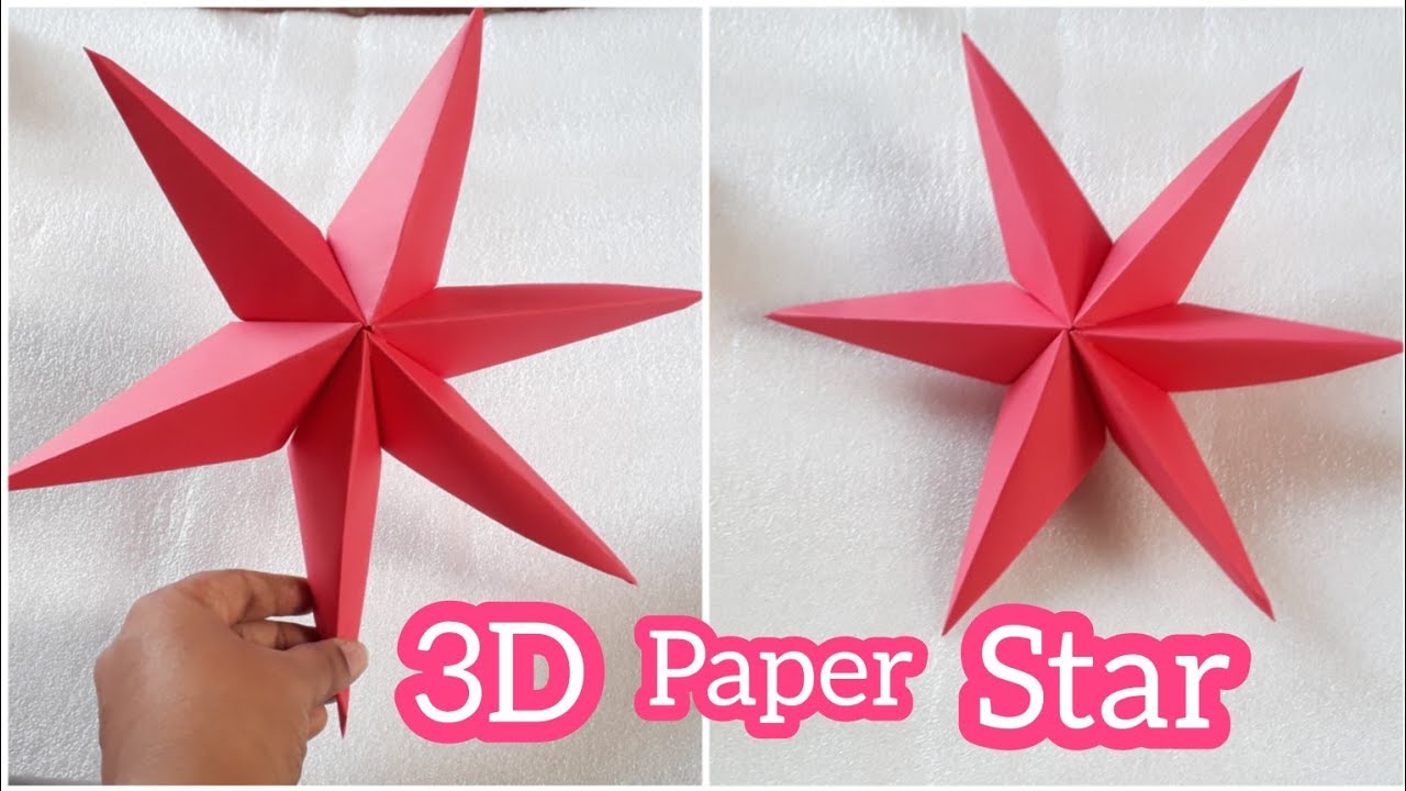 How to make 3D Star for Christmas Decorations / Christmas Craft / # ...