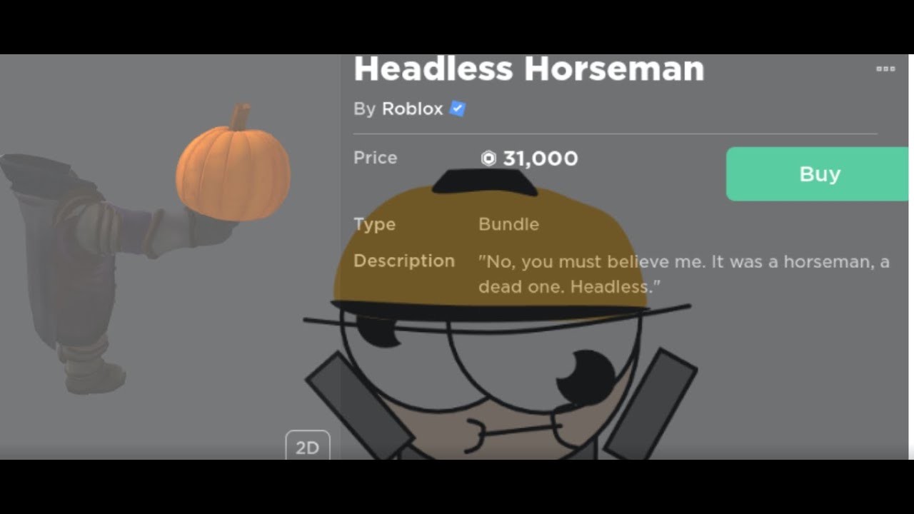 Builderman when putting the headless horse man on sale - YouTube