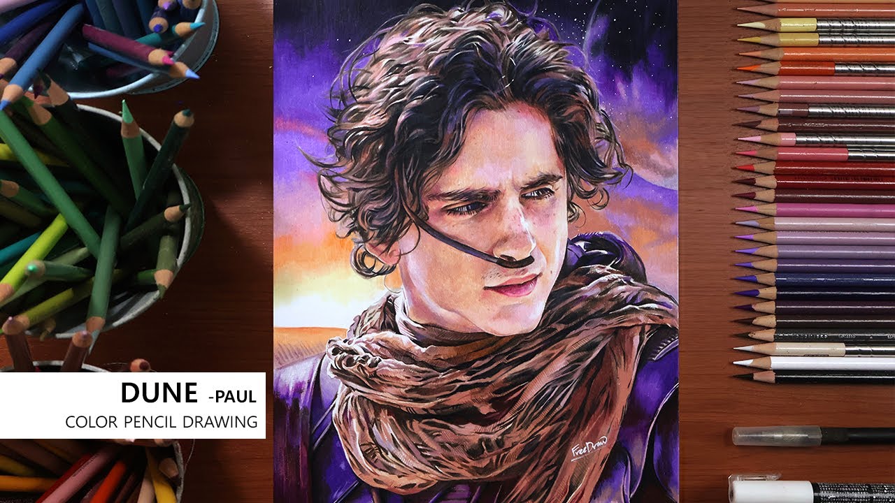 DUNE colored pencil drawing - Freedraw - YouTube