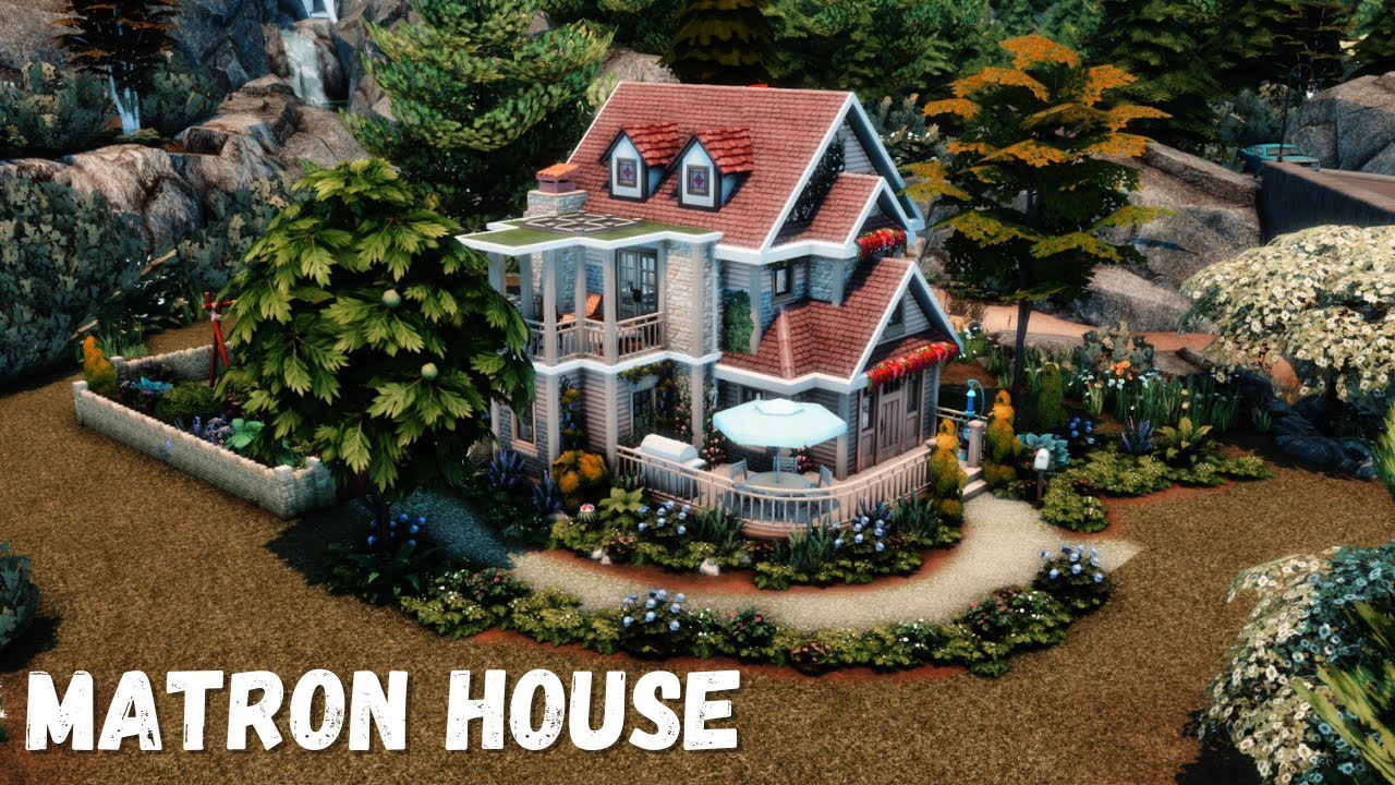 MATRON HOUSE l THE SIMS 4 SPEED BUILD l NO CC - YouTube