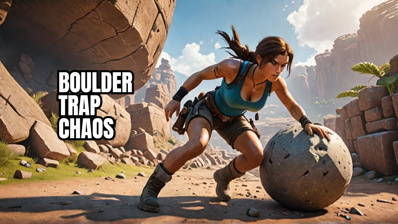 trying to avoid the boulder traps in tomb raider 2 remastered dlc the ...