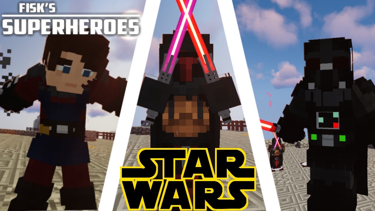 Minecraft Star Wars Heropack!!! (Fisk Superheroes Mod) - YouTube