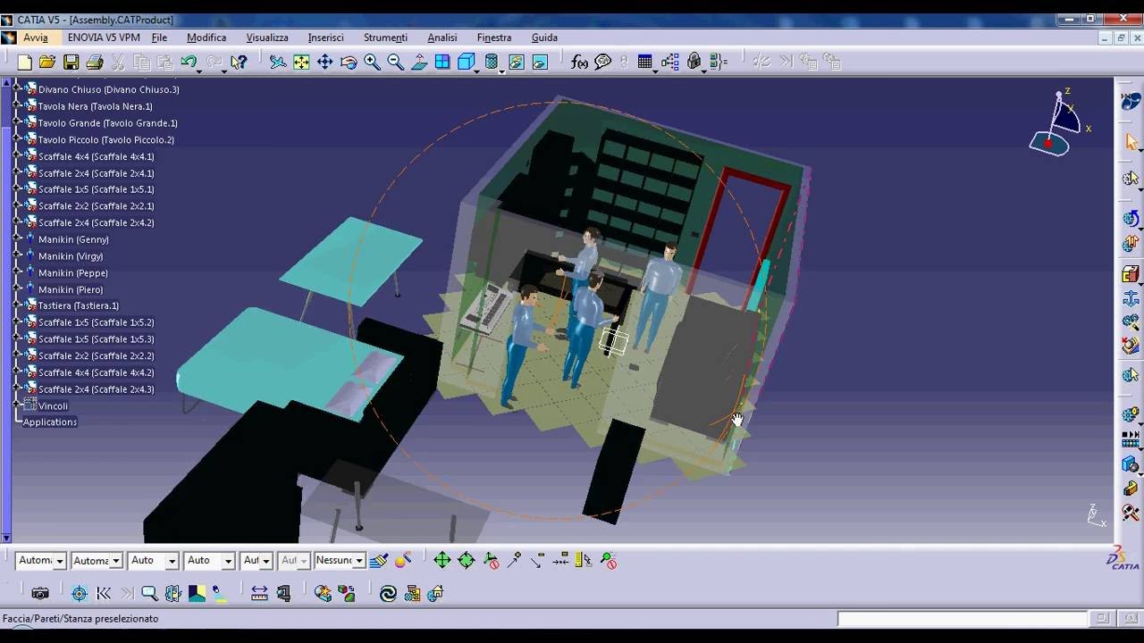 CATIA V5 Furnishing a Room - YouTube