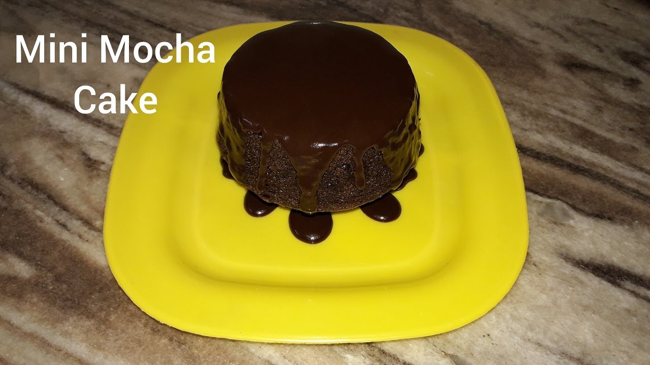 Mini Mocha Cake With Creamy Chocolate Ganache || Eggless Mini Mocha ...