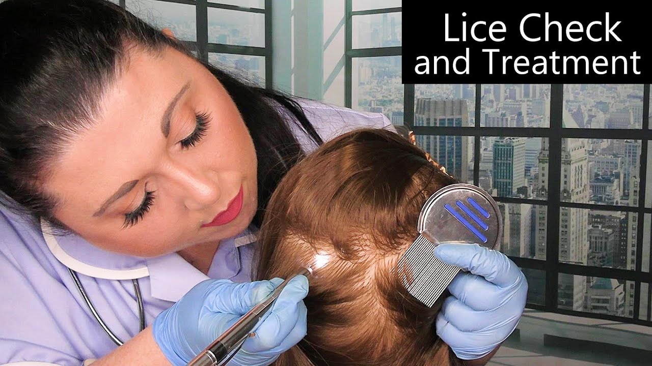 ASMR School Nurse Lice Check (Scalp Treatment, Scalp Massage, Lice Comb ...