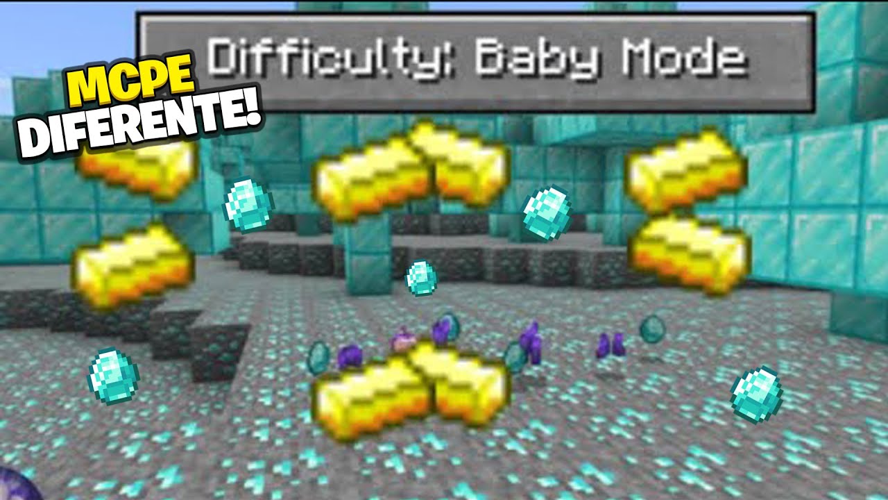 O MINECRAFT MAIS FACIL DO MUNDO EU JOGUEI NA DIFICULDADE BEBE (BABY ...
