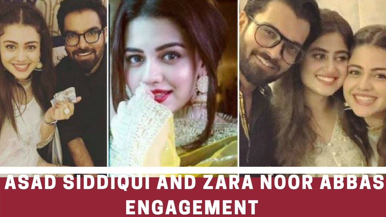 Asad Siddiqui and Zara Noor Abbas Engagement Ceremony Pictures - YouTube
