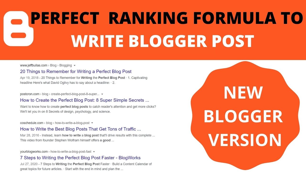 HOW TO WRITE POST IN BLOGGER | BLOGGER POST WRITTING FORMAT | - YouTube