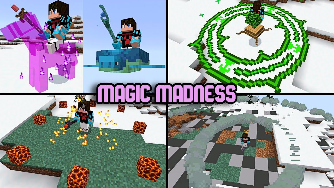Addon de MAGIA para Minecraft PE || MAGIC MADNESS Addon - YouTube
