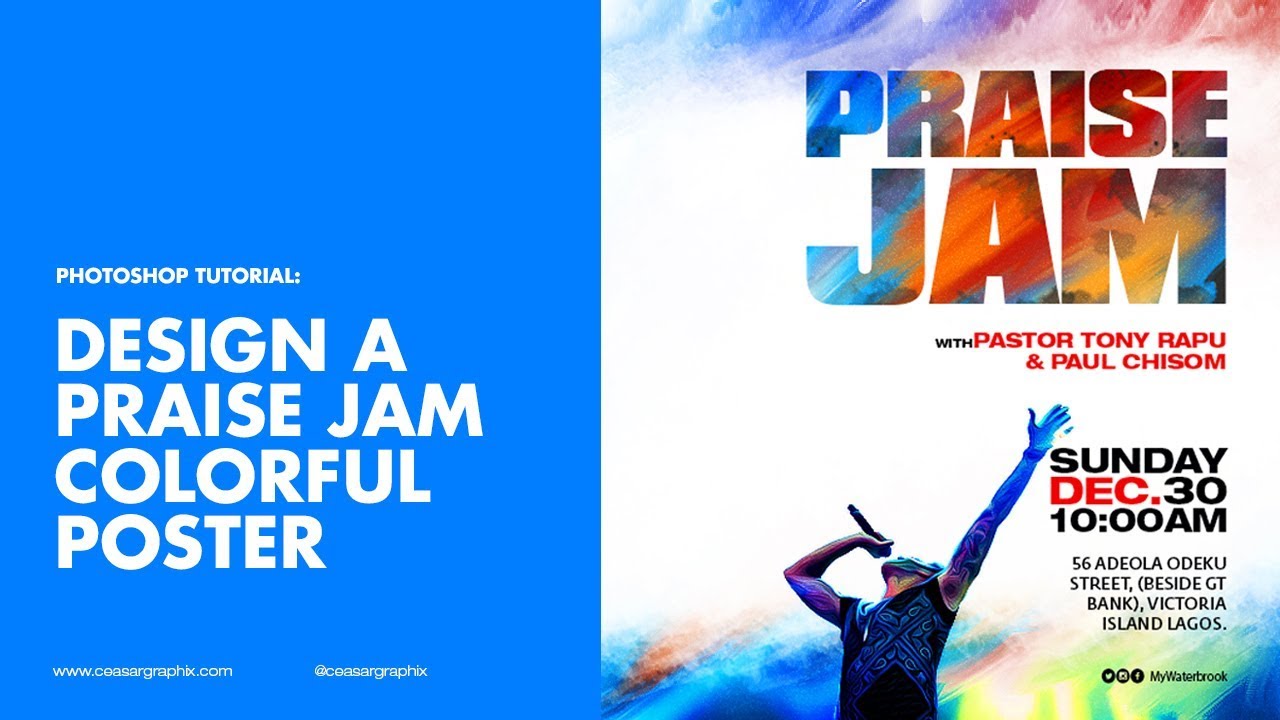 Photoshop Painting Praise Jam Poster - YouTube
