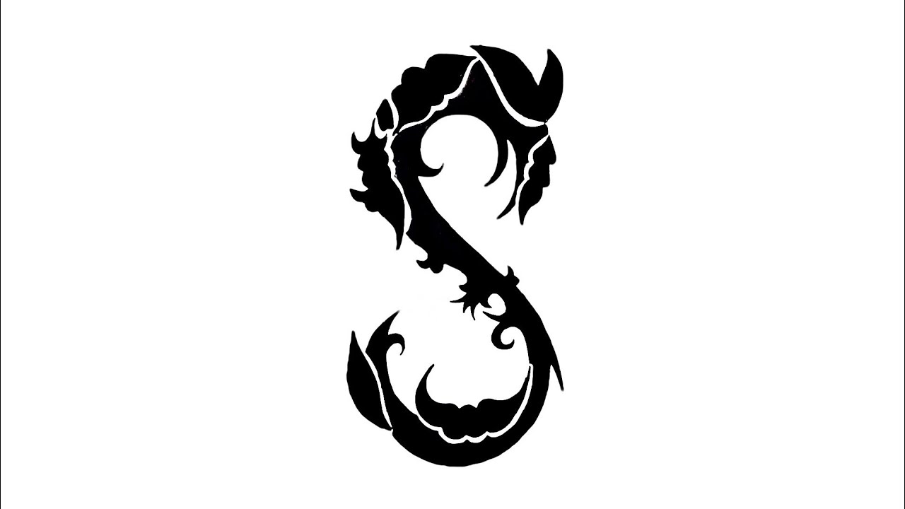 S alphabet Tribal Tattoo Easy Drawing | How to draw S Letter Tattoo ...