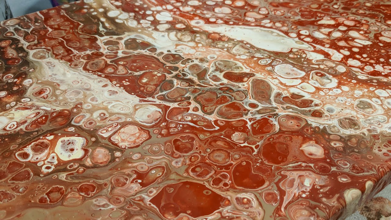 RED CLAY PAINT POUR - Throwback Video - Acrylic Pour Painting With ...