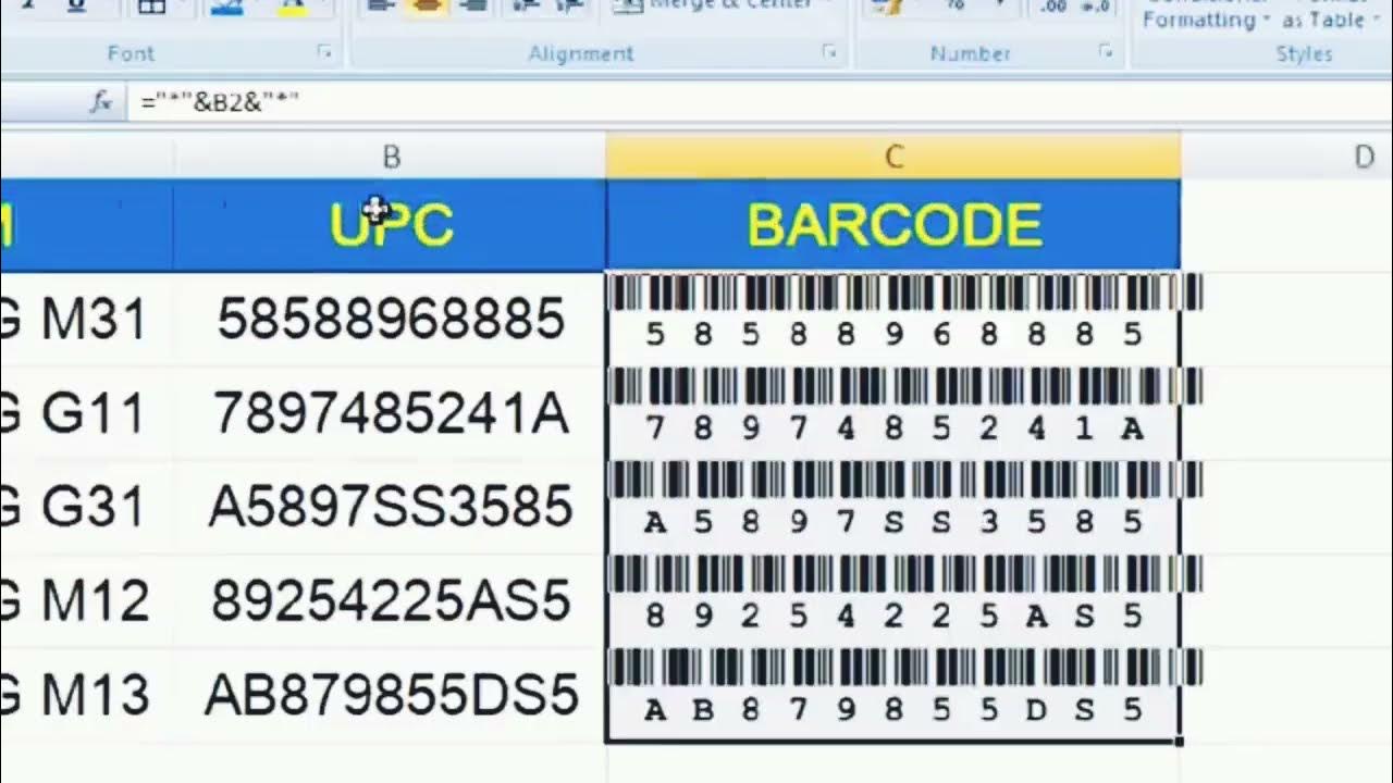 Barcode in excel, Barcode excel generator, barcode kaise banaye, # ...