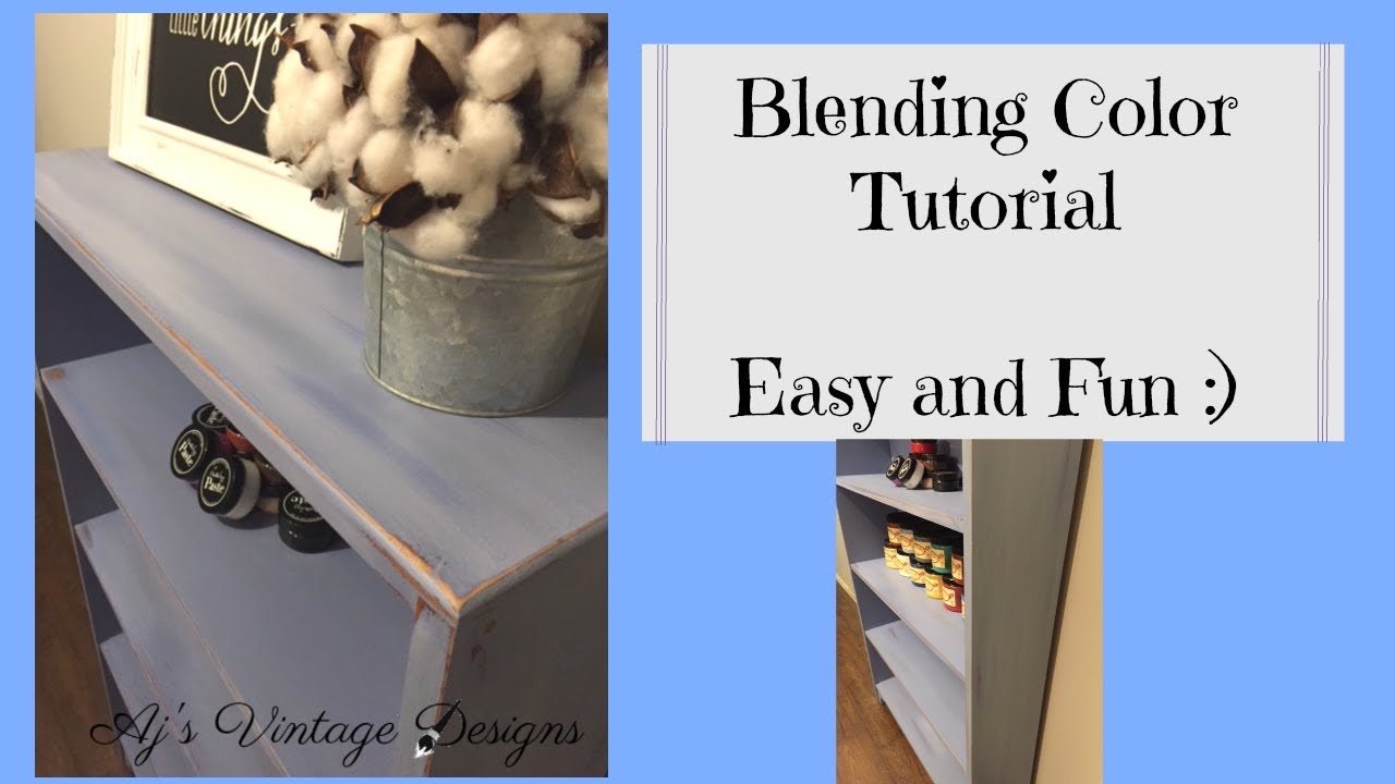 Blending Several Colors of Chalk Paint Finish Tutorial - YouTube