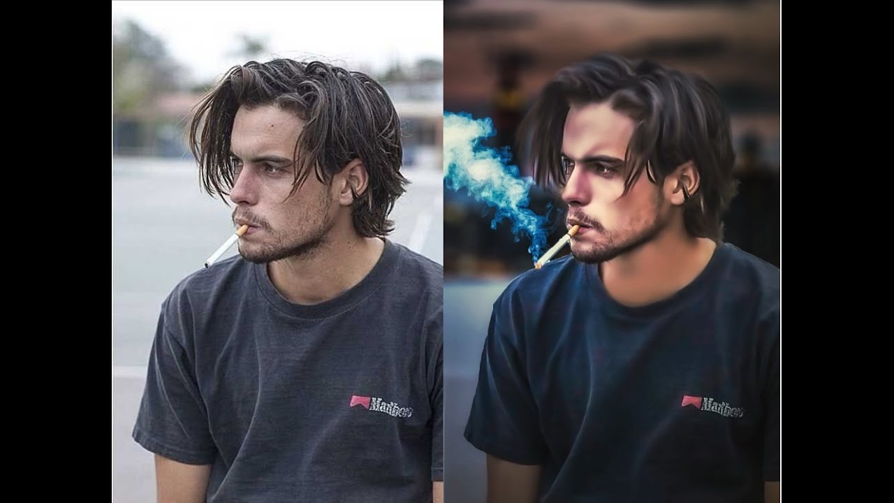 Cb Edit Photoshop Tutorials - How to make awesome smoking effect - YouTube