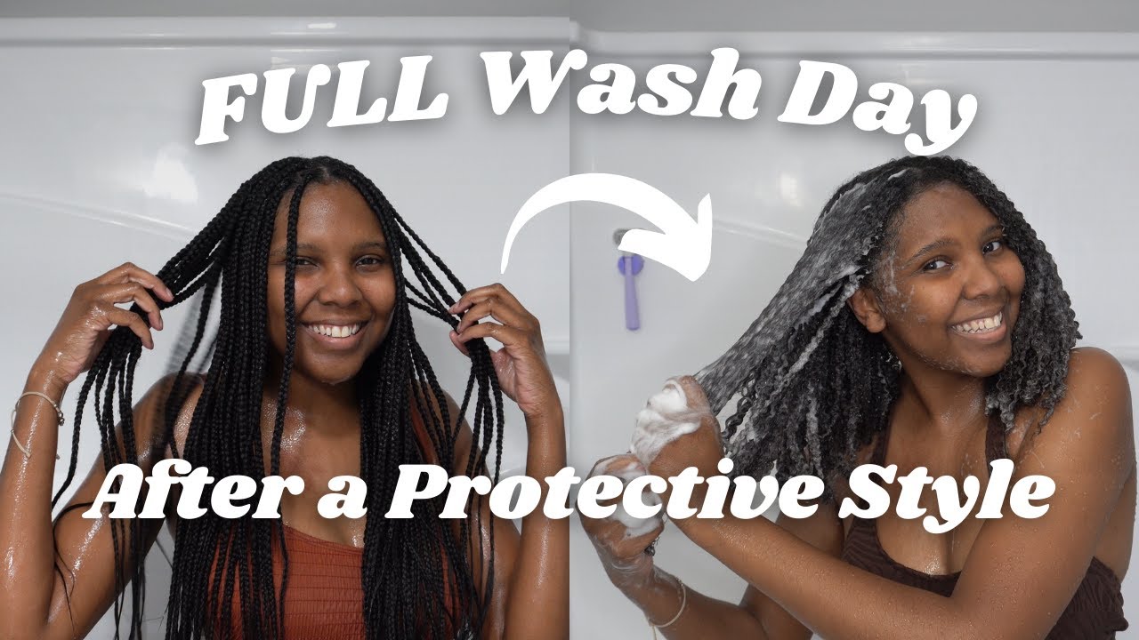 DETAILED Wash Day After a Protective Style | Shedding, Detangling, and ...