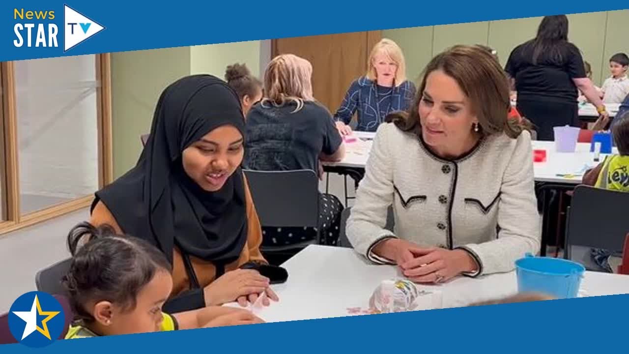 Kate joins in with children's crafts as she shares sweet moment with ...
