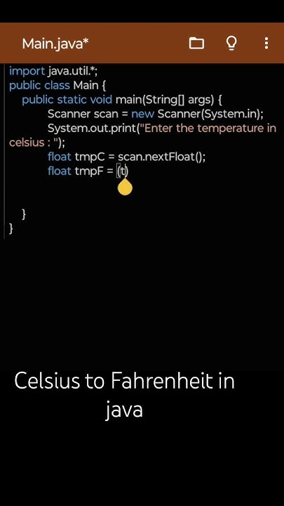How to convert celcius to Fahrenheit in java | coding Questions | Eg 2 | - YouTube