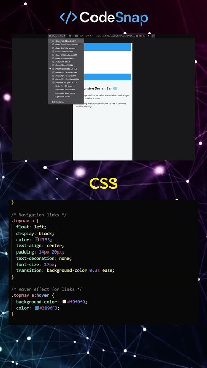 How to Make a Modern Navbar + Search (Beginner Friendly) #coding #css #responsiven #begginers ...