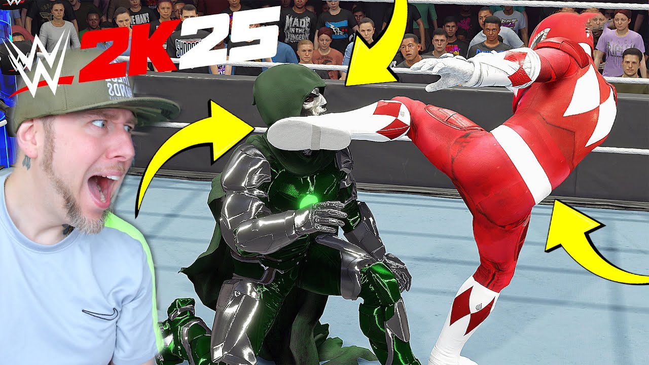Can the POWER RANGERS Stop AVENGERS DOOMSDAY WWE 2K25 - YouTube