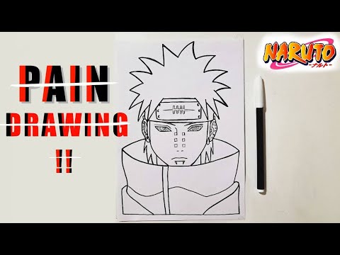 How to draw PAIN from NARUTO | Easy drawing | Full outlines | 🔥🔥 - YouTube
