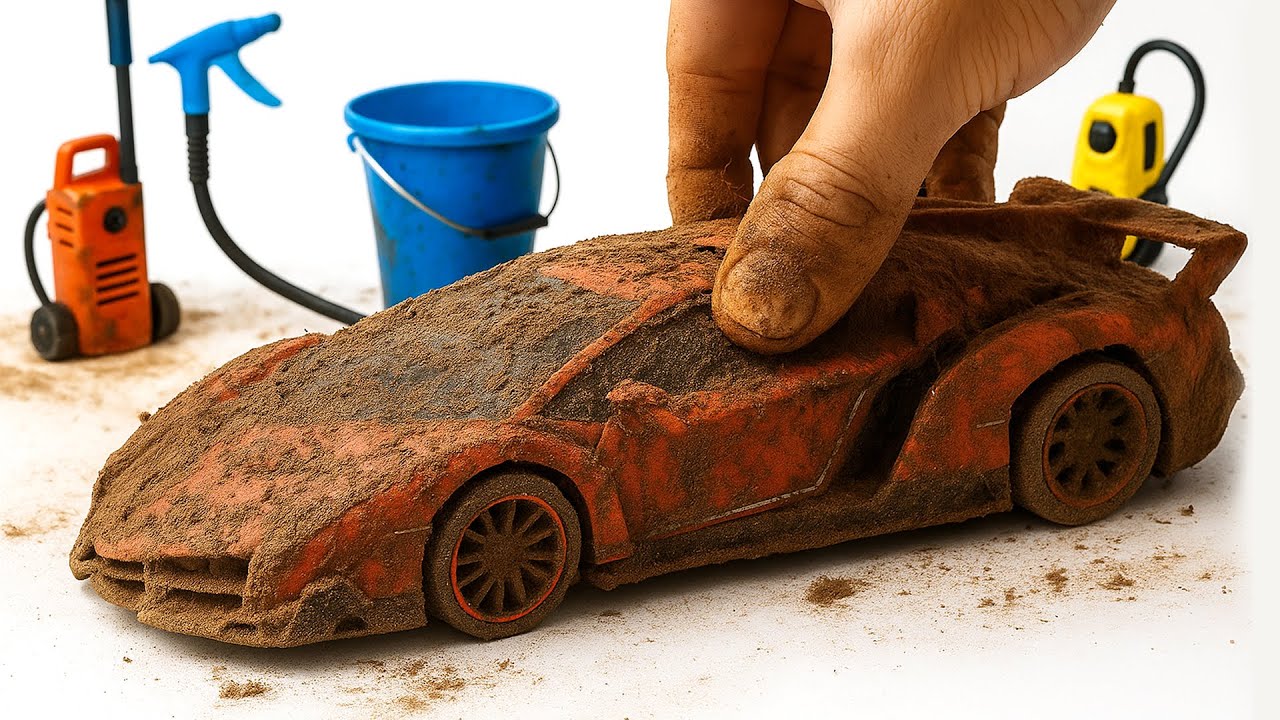 Super Realistic Cleaning of a 1:24 Lamborghini Veneno After an Extreme ...