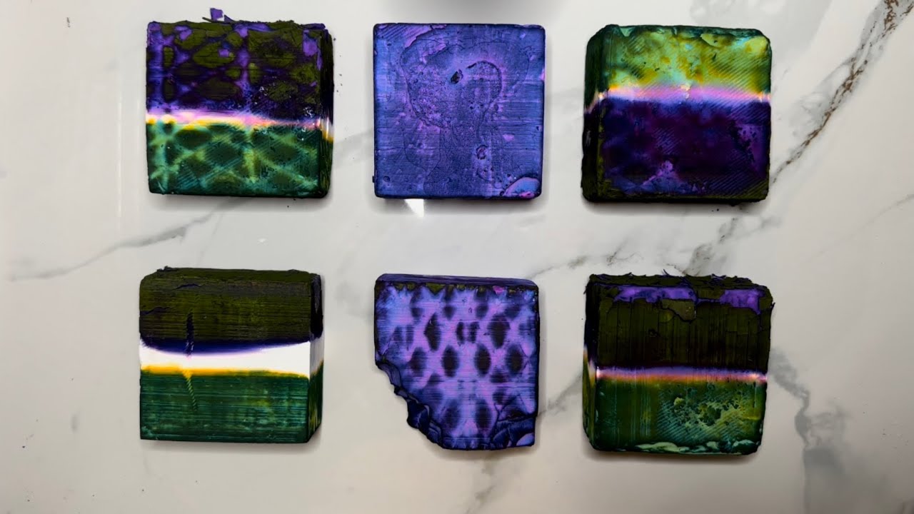 6 violet & green dyed blocks for 6K 🥳 thank you!! - YouTube